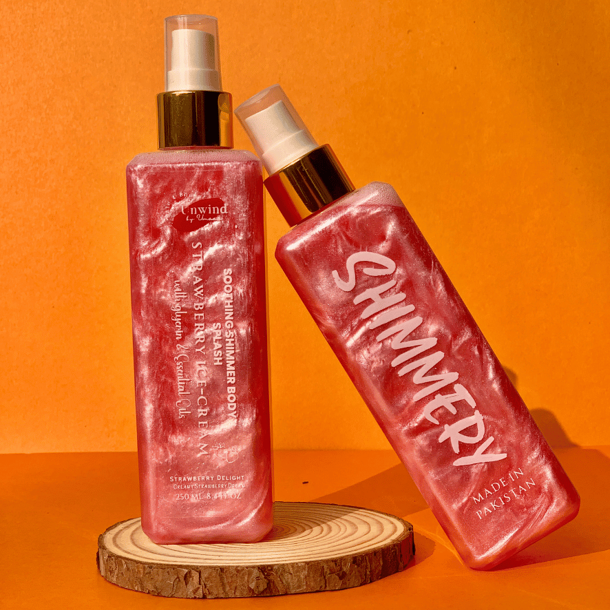 Strawberry Ice Cream (Shimmer Body Splash)🍓 - Unwind By Umaans